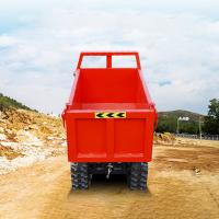 China Customizable 2 Ton Crawler Rubber Track Dump Truck 2800x1200x1500mm Hydraulic Dump for sale