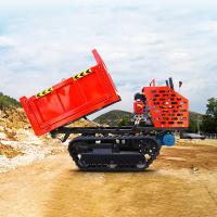 China Customizable 2 Ton Crawler Rubber Track Dump Truck 2800x1200x1500mm Hydraulic Dump for sale