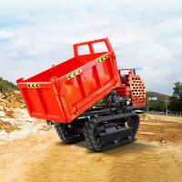China Customizable 2 Ton Crawler Rubber Track Dump Truck 2800x1200x1500mm Hydraulic Dump for sale