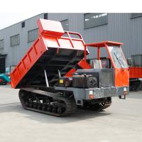 China CE 10 Ton Mobile Small Engine Electric Start Crawler Dumper Truck Engineering Rubber Tracks for sale