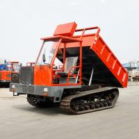 China CE 10 Ton Mobile Small Engine Electric Start Crawler Dumper Truck Engineering Rubber Tracks for sale