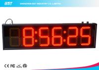 China 6 Inch Red Digital Led Clock Display Support 12 / 24 Hour Format Switch for sale