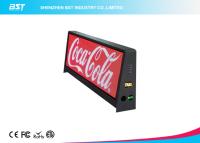 China P5mm Taxi Advertising Screens , Waterproof IP65 Taxi Top LED Display 192 X 64 Dot Resolution for sale