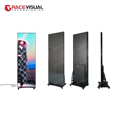 China Indoor P2.5 Led Poster Panel Led Banner Display Screen Control Standing Led Poster display For Store for sale