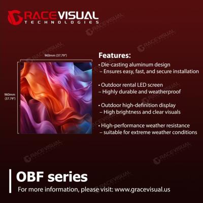 China ≥5500nits HD Resolution Outdoor LED Display Panel – OBF Series Slim Die-Cast Design for Wall Ceiling and Pillar Installations for sale