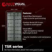 China Advertising Wall P3.9-7.8 Ultra Thin Transparent LED Curtain Display creen for Shop Window Auto Show for sale