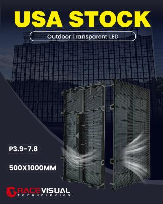 China Outdoor Transparent LED | 3.9-7.8mm pixel pitch | 500x1000mm cabinet | 7680hz refresh rate | 5000nits brightness | suitable for all kinds of outdoor stage events for sale
