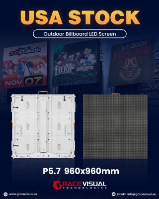 China OA Series P5.7 Outdoor Billboard LED Display: All-White Shell, Dual Maintenance – In-Stock In US Warehouse for sale