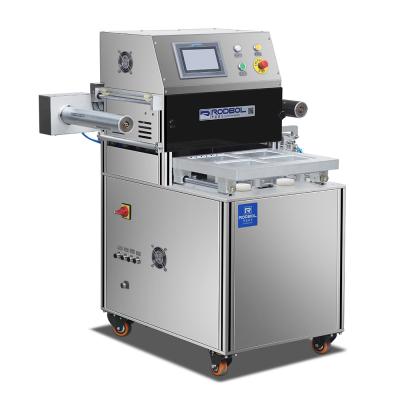 China Gas Flushing Modified Atmosphere Packaging Machine Tray Sealing Machine 600-800 pcs/h 220V for sale
