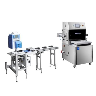 China Rodbol Tray Type MAP Packaging Machine Vertical 304 Stainless Steel 450mm Film Width 220V for sale