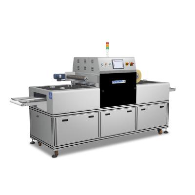 China Automatic MAP Tray Sealing Machine 220V 7.6kW for Meat Seafood Vacuum Skin Packaging for sale