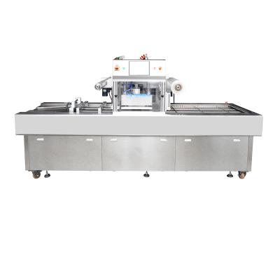 China Automatic Skin Packing Machine Modified Atmosphere Vacuum Tray Packer 690mm Film for sale