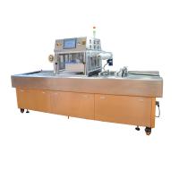 China Stainless Steel Automatic Vacuum Skin Packaging Machine 380V 6.5KW Food Tray Sealer for sale