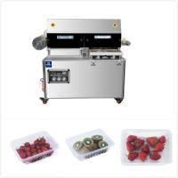 China Fruit Vegetable Modified Atmosphere Packing Machine Stainless Steel 220V 50Hz 650-800 Boxes per Hour for sale