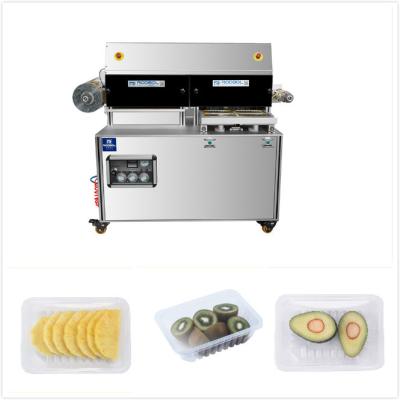 China Modified Atmosphere Packaging Machine Vacuum Map Sealing Machine 390x280mm Tray for sale