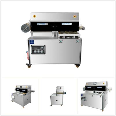 China Custom Fruit Vegetable Vacuum MAP Tray Sealing Machine 390x280mm 220V for sale
