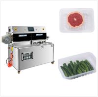 China PLC Industrial Vacuum Food Sealer MAP Tray Packaging Machine With Trays for sale