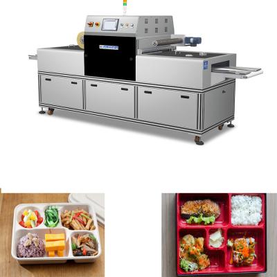 China Automatic Ready Meal MAP Packaging Machine 304 Stainless Steel 30% CO2 for sale