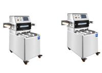 China Modified Atmosphere Vacuum Packing Machine Floor Standing 380V 50Hz Max Tray L399xW295xH85mm for sale