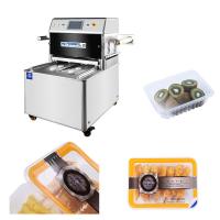 China Touch Screen Pneumatic MAP Packaging Machine 550x390mm Tray Size Vertical Vacuum Sealer for sale