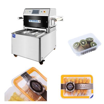 China Touch Screen Pneumatic MAP Packaging Machine 550x390mm Tray Size Vertical Vacuum Sealer for sale