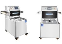 China Vertical Vacuum Packaging Equipment Stainless Steel MAP Tray Sealer 304 SS 480mm for sale