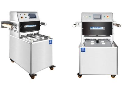 China Vertical Vacuum Packaging Equipment Stainless Steel MAP Tray Sealer 304 SS 480mm for sale