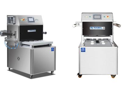 China Stainless Steel Tray Sealer MAP Machine 380mm Vacuum Food Packaging Equipment for sale