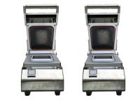 China Stainless Steel Tray Sealing Machine 110V 220V Food Tray Packing Equipment 590x255x290mm for sale