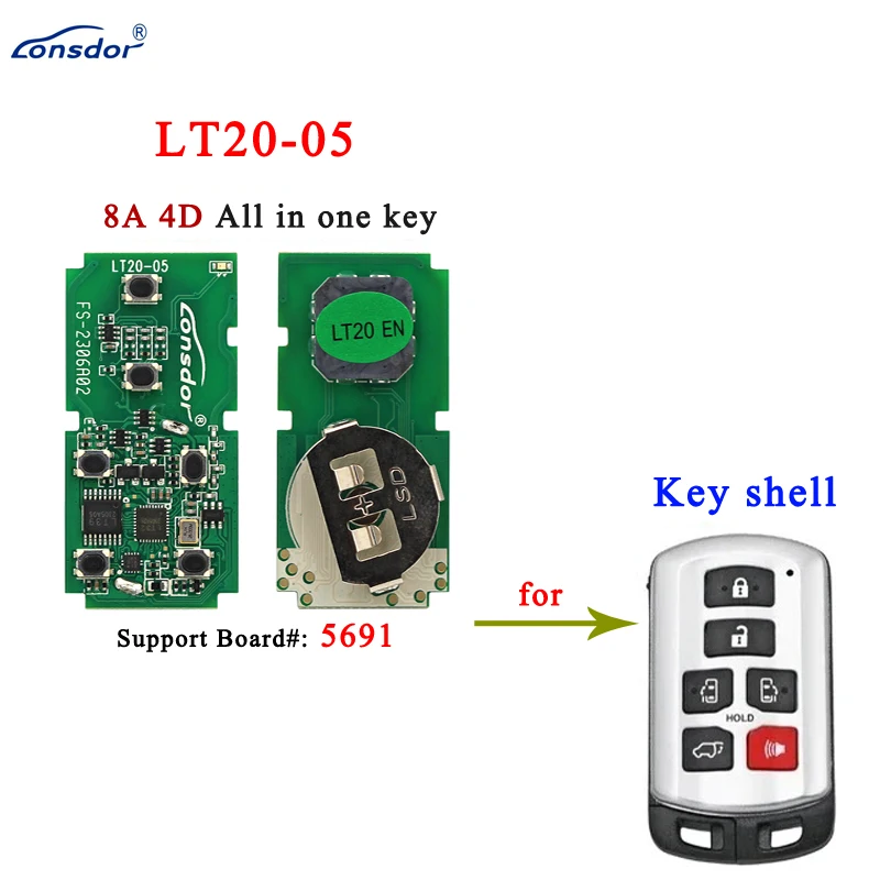 Lonsdor LT20-01 LT20-02 LT20-04 LT20-05 LT20-08 LT20-07 LT20-10 Smart Key PCB 8A+4D For Toyota Lexus Support K518 K518ISE KH100+ - AliExpress