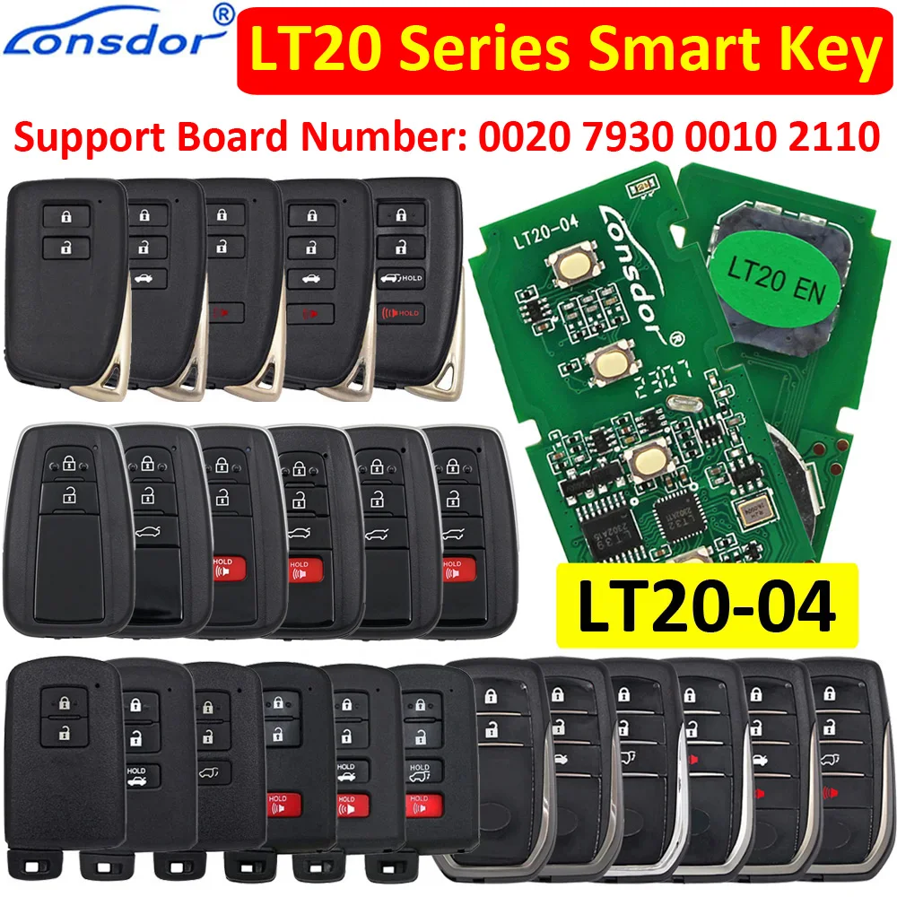 Lonsdor LT20 Series LT20-04 Universal Keyless Go Smart Remote Key 8A 4D All In One for Toyota for Lexus for KH100+ K518 K518ISE - AliExpress