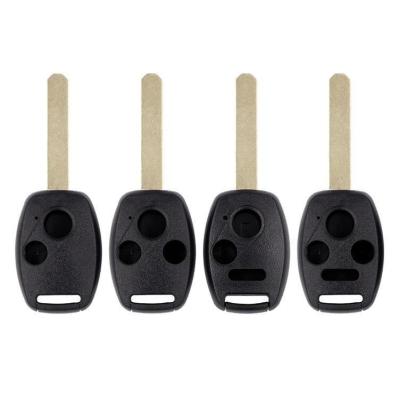 China 2 3 4 Buttons Car Key For Honda Remote Fob Cover Replacement Shell With Uncut Key Blade for sale