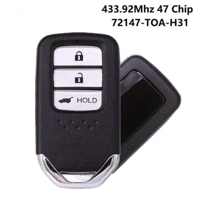 China HN007250 Aftermarket Car Key Honda Crv 2015mhz 47 Fcc Chip 72147-T0A-H31 for sale