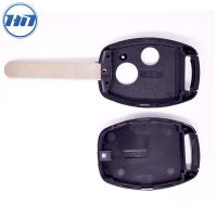 China Black Plastic + Metal Original Size Car Key Fob Remote Shell Case Replacement for Honda for sale