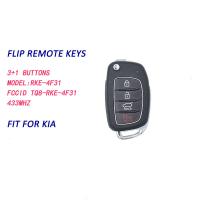 China Original 3+1 Button Flip Car Key Fob With 433MHz Frequency Original Size for sale