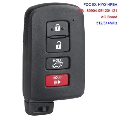 China HN005252 HYQ14FBA 281451-2110 89904-0e121 Keyless Smart Card Car Key For Toyota Highlander Kluger 2014-2019 for sale