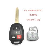 China HN005318 Car Remote Key For Toyota Camry Corolla PN 89070-52D70 B51TE 314Mhz G Chip Or H Chip for sale