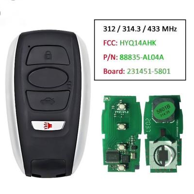 China Remote Control Smart Key Case For Subaru BRZ WRX STI Legacy Outback XV Crosstrek 231451-5801 for sale