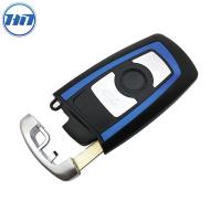 China Excellent 3buttons Auto Car Key Remote Replacement blue shell with Uncut Key Blade For F CAS4 5 Series 7 Series Smart Key for sale