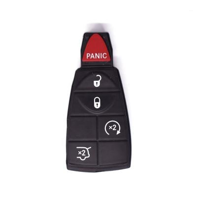 China 4+1buttons Keyless Smart Remote Silicon Push Pad for Dodge Jeep for sale