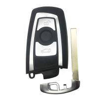 China 3 Buttons Remote Key Cover with Emergency Key and Plastic + Metal Car Key Shell for sale
