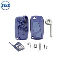 China Panfa Croma Bravo SIP22 Key Blade Folding Flip Remote Key Fob For Fiat Blue Car Key 3 Buttons for sale