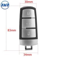 China 3+1buttons Remote Key Shell Case Smart Car Key for Volkswagen touareg for sale