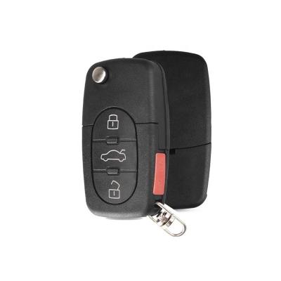 China 3+1 Buttons Remote Flip Folding Key Shell For Audi A4 A6 A8 TT Quattro S4 S6 S8 Auto Key Case for sale