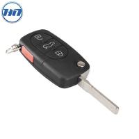 China 3+1 Buttons Remote Flip Folding Key Shell For Audi A4 A6 A8 TT Quattro S4 S6 S8 Auto Key Case for sale