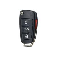 China 3+1 Buttons Filp Car Remote Key Case For Audi Black Color for sale