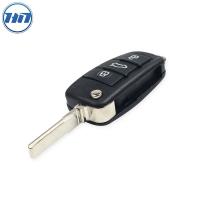 China 3+1 Buttons Filp Car Remote Key Case For Audi Black Color for sale