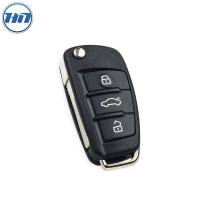 China 3+1 Buttons Filp Car Remote Key Case For Audi Black Color for sale