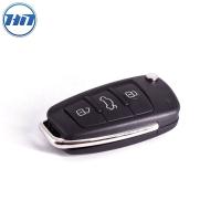 China Q7 A6 3 Buttons Flip Key Car Remote Replacement Smart Entry Car Key Case for sale