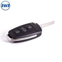 China Q7 A6 3 Buttons Flip Key Car Remote Replacement Smart Entry Car Key Case for sale
